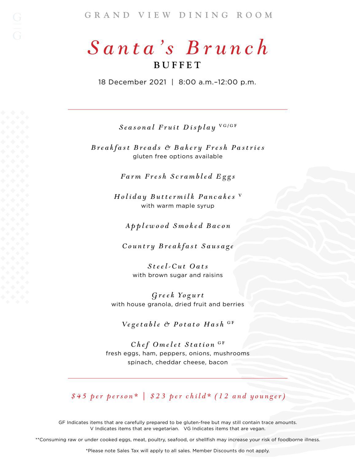 Brunch with Santa Menu by gardenofthegodsresortandclub - Issuu