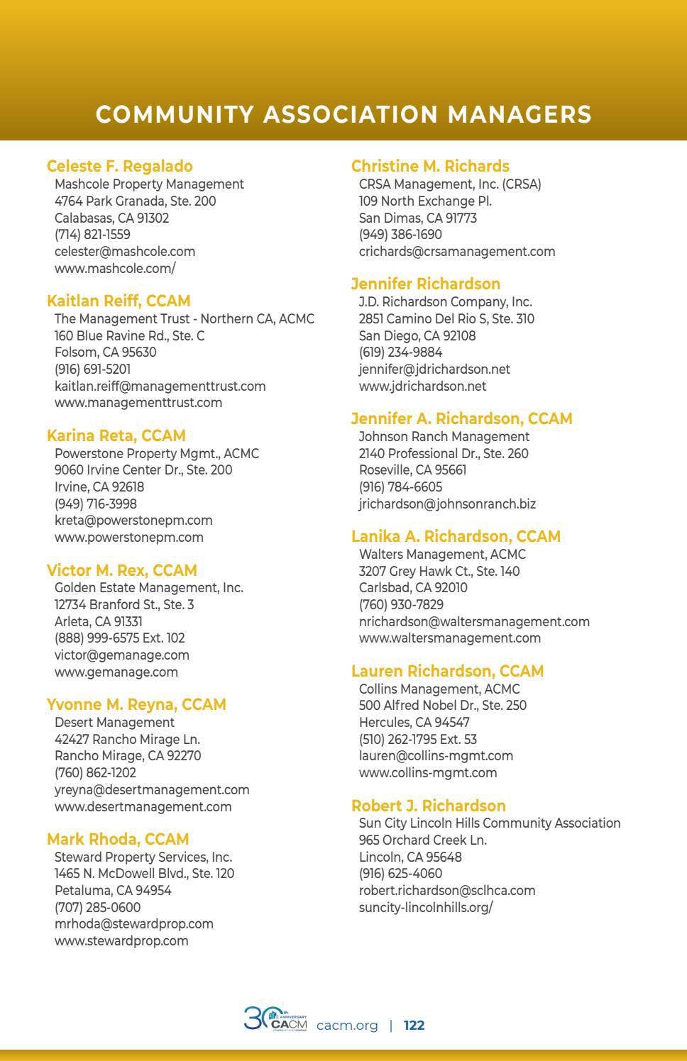2021 CACM Resource Guide by CACM-California Association of Community ...
