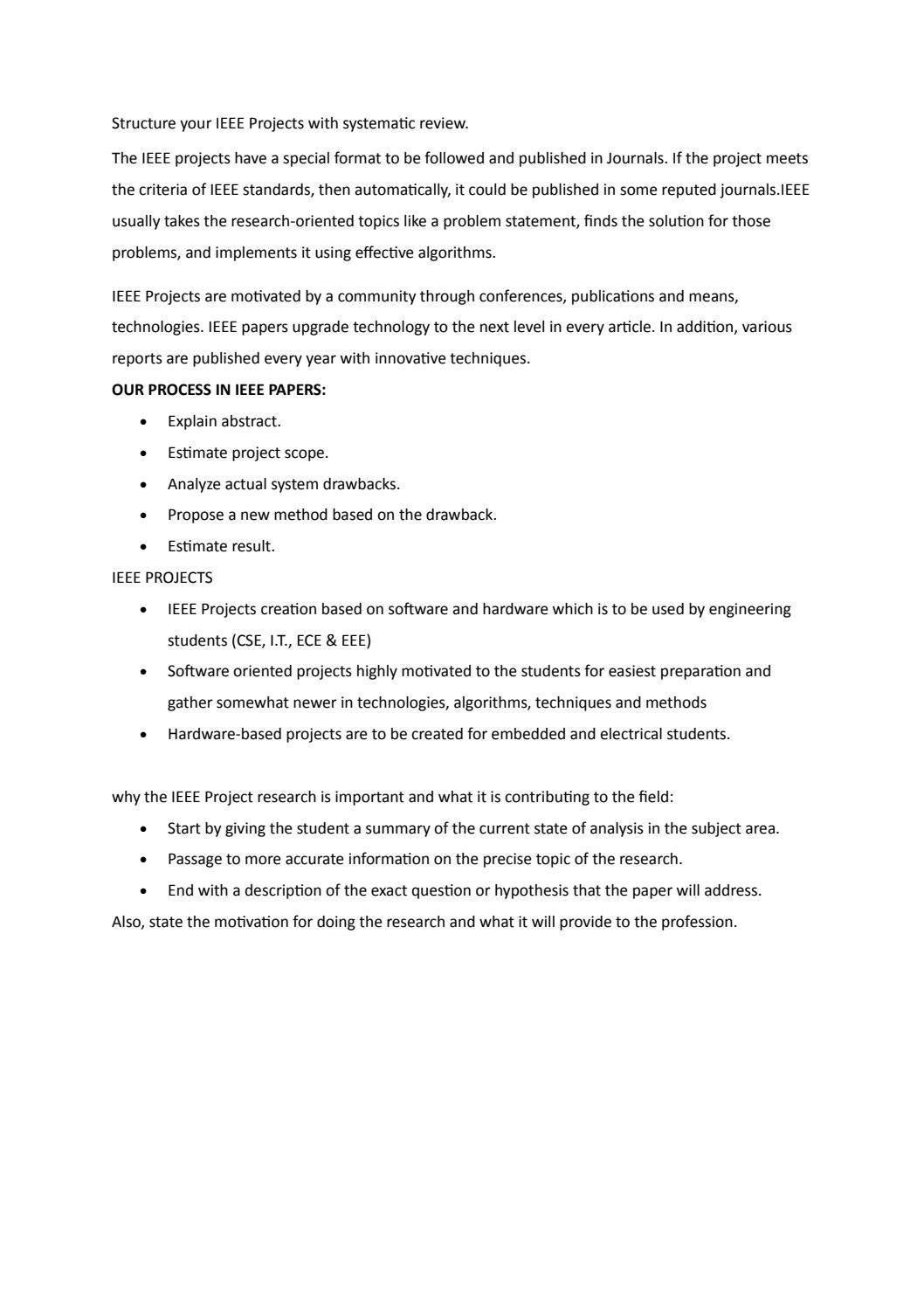 IEEE Projects by elysiumpro - Issuu