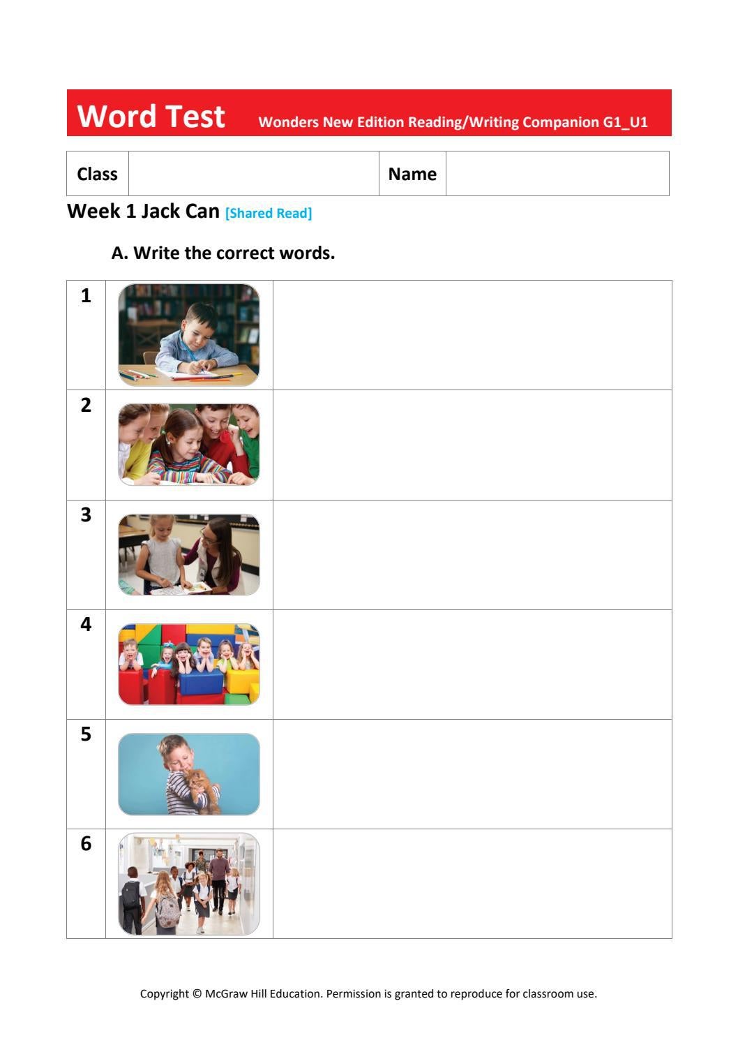 Wonders New Edition Word Test_G1_U1_ENG_KOR_Sample by twoponds_ - Issuu