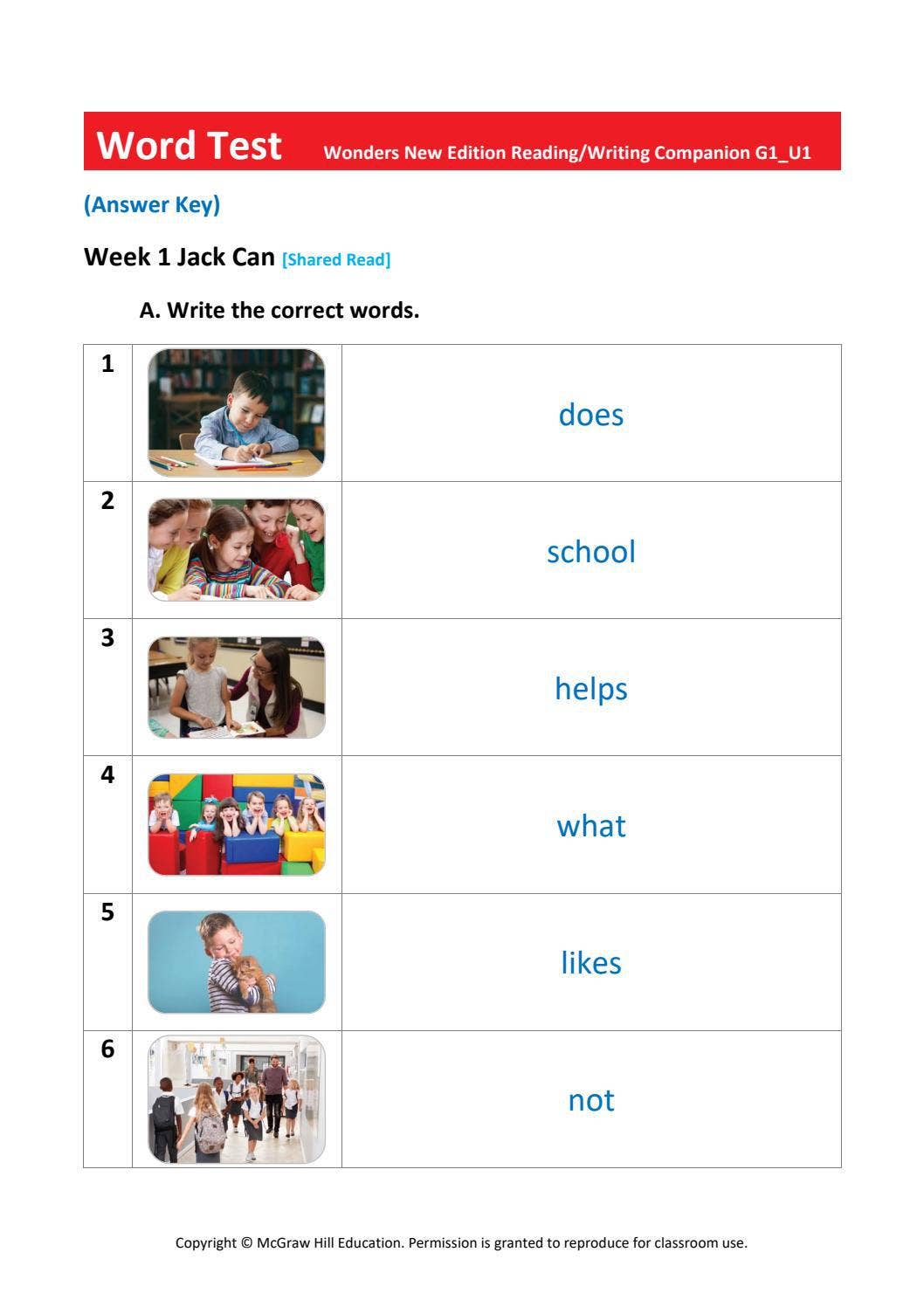 Wonders New Edition Word Test_G1_U1_ENG_KOR_Sample by twoponds_ - Issuu
