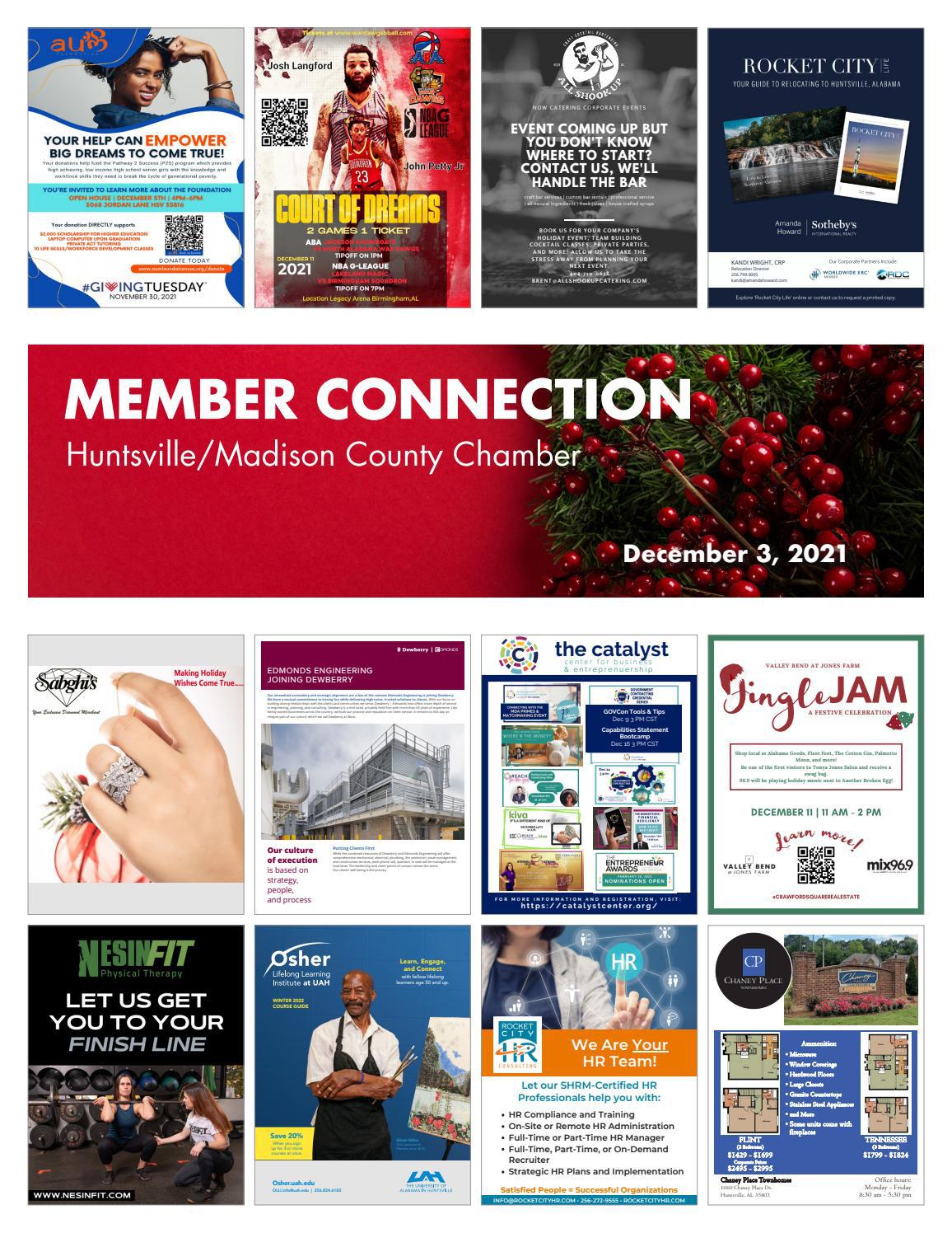 Member Connection, Dec. 3, 2021 by Huntsville/Madison County Chamber ...