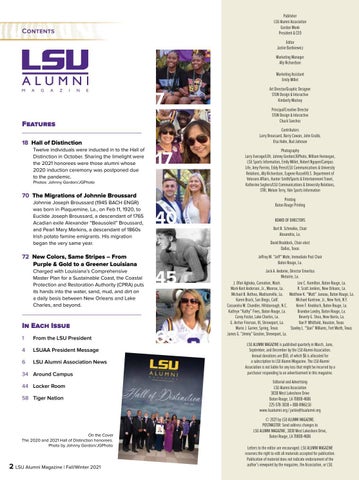 LSU Alumni Magazine Fall/Winter 2021 by LSU Alumni Association - Issuu