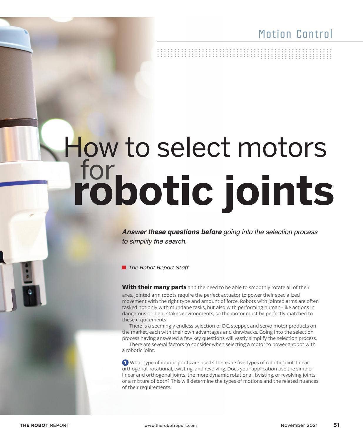 DESIGN WORLD - ROBOTICS HANDBOOK 2021 by WTWH Media LLC - Issuu