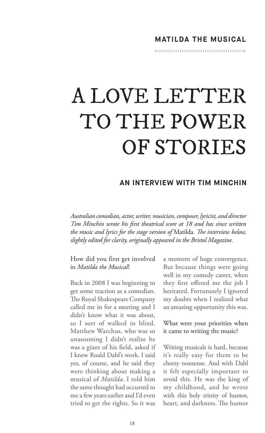 Matilda the Musical Program by Syracuse Stage - Issuu