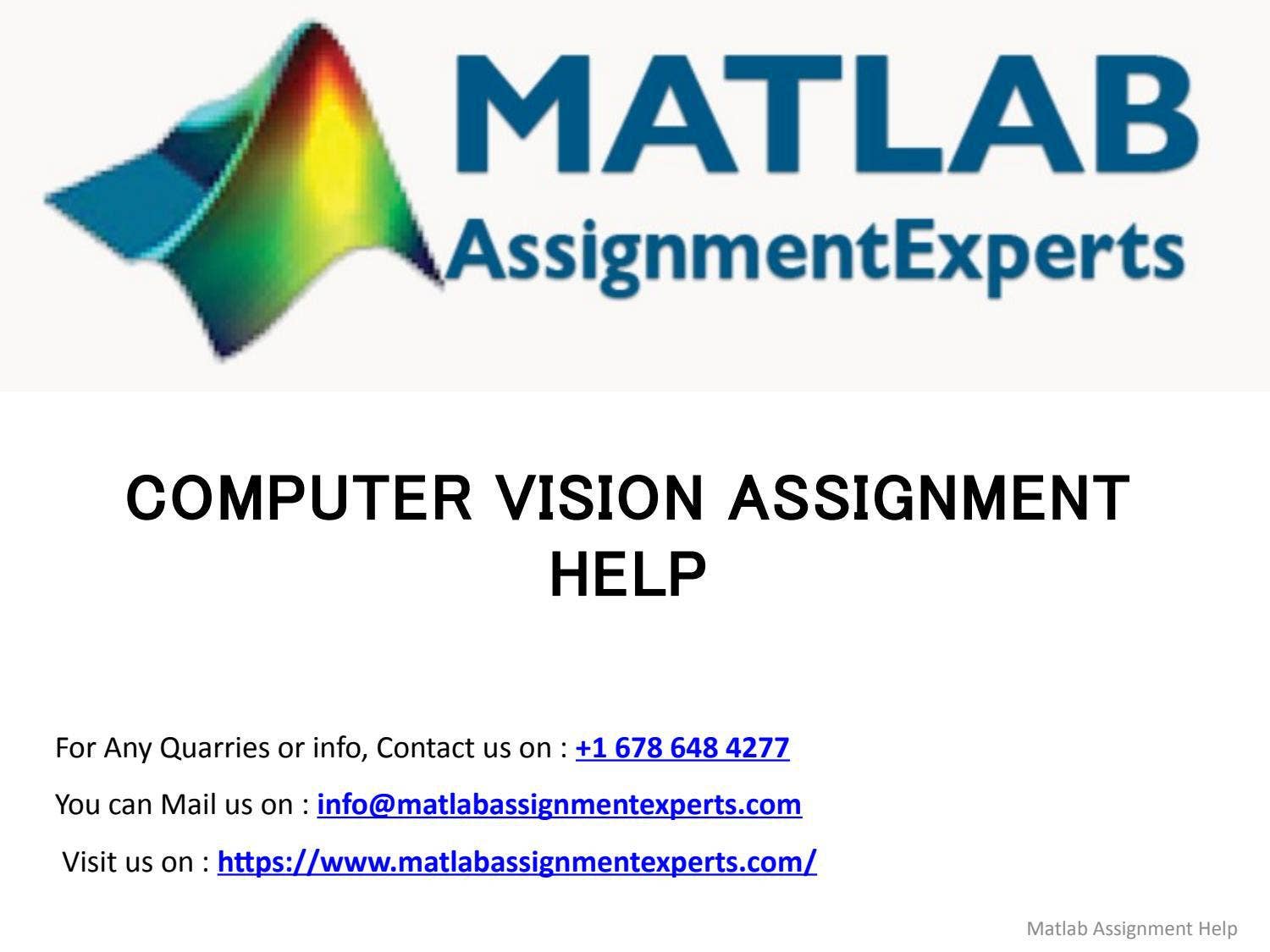 Computer Vision Assignment Help by Matlab Assignment Experts - Issuu