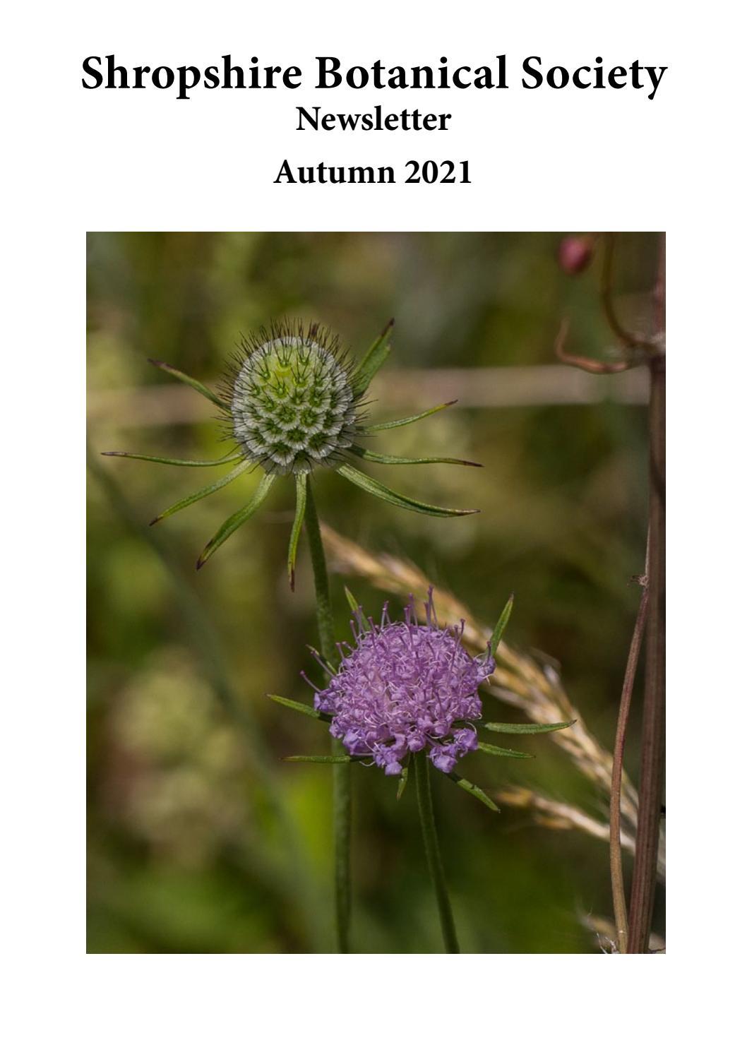 Shropshire Botanical Society Newsletter Autumn 2021, No 43 by ...