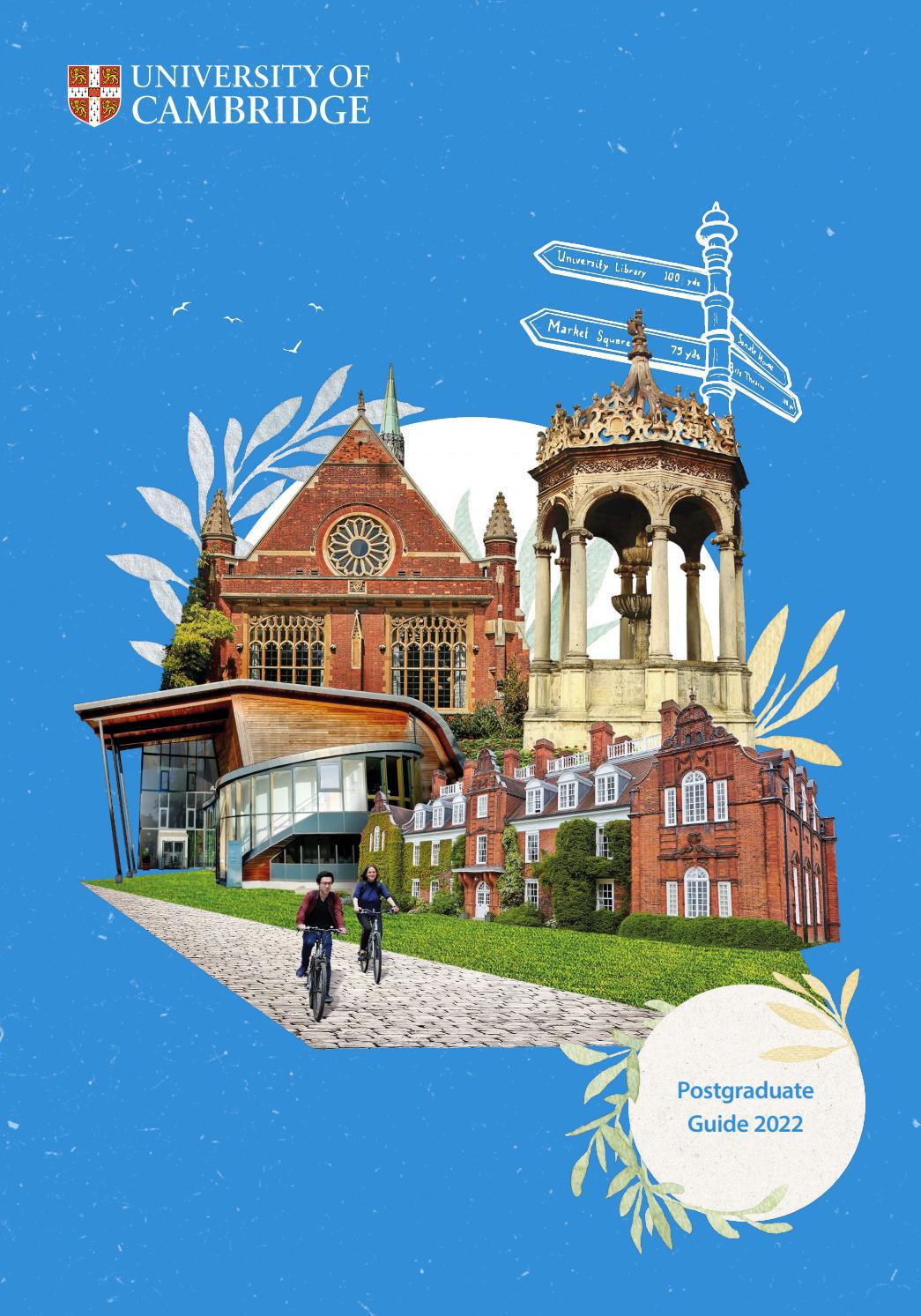 University Of Cambridge Postgraduate Guide 2022 By University Of
