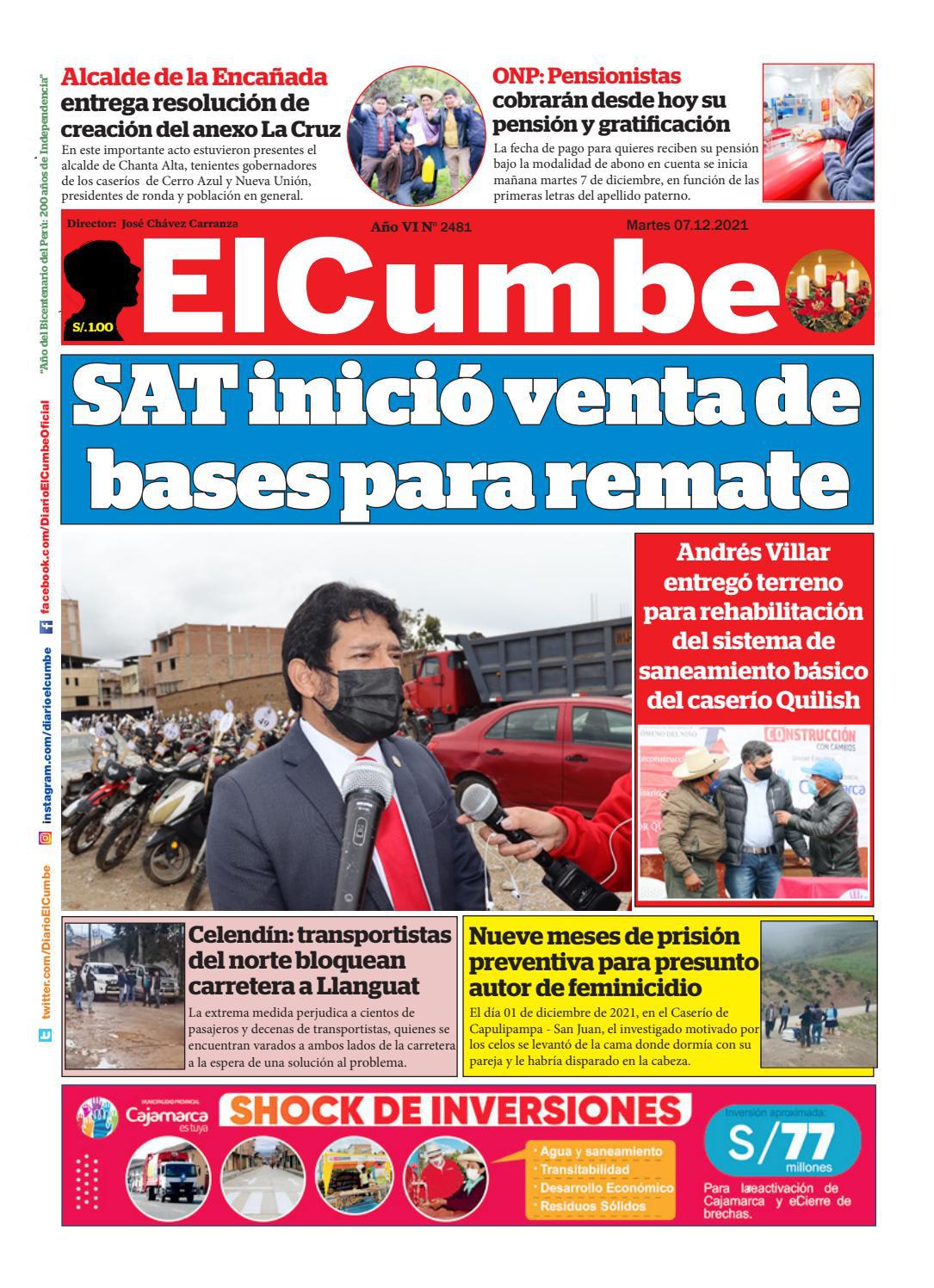 Diario El Cumbe 07 de Diciembre del 2021 by Diario El Cumbe - Issuu