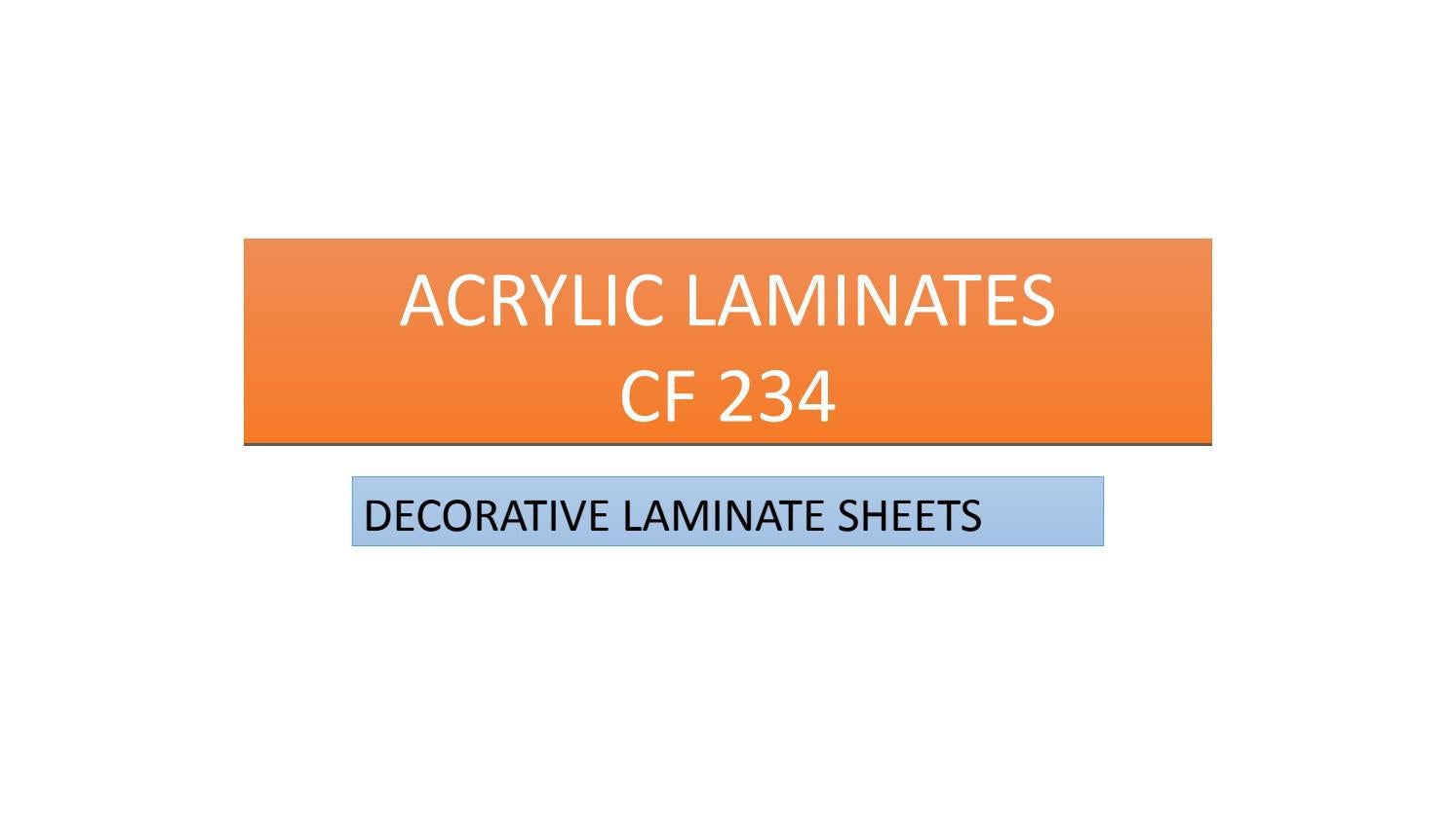 Acrylic Laminates -CF 234 | High Pressure Laminates | Decorative ...