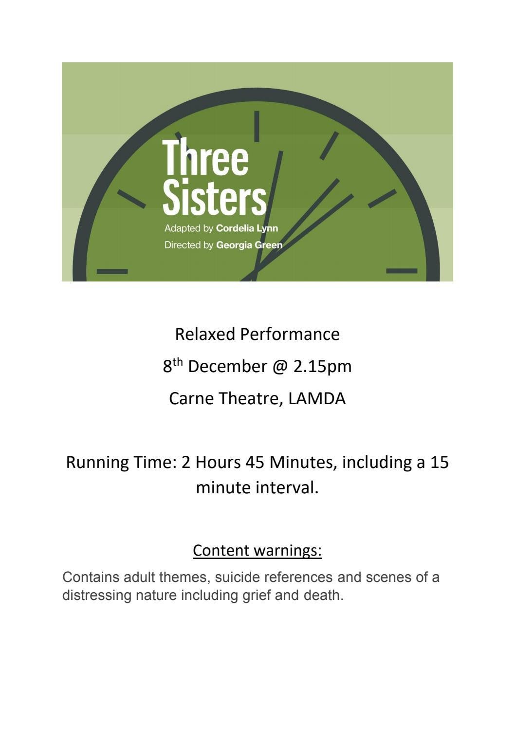 Three Sisters Relaxed Performance information by LAMDA - Issuu