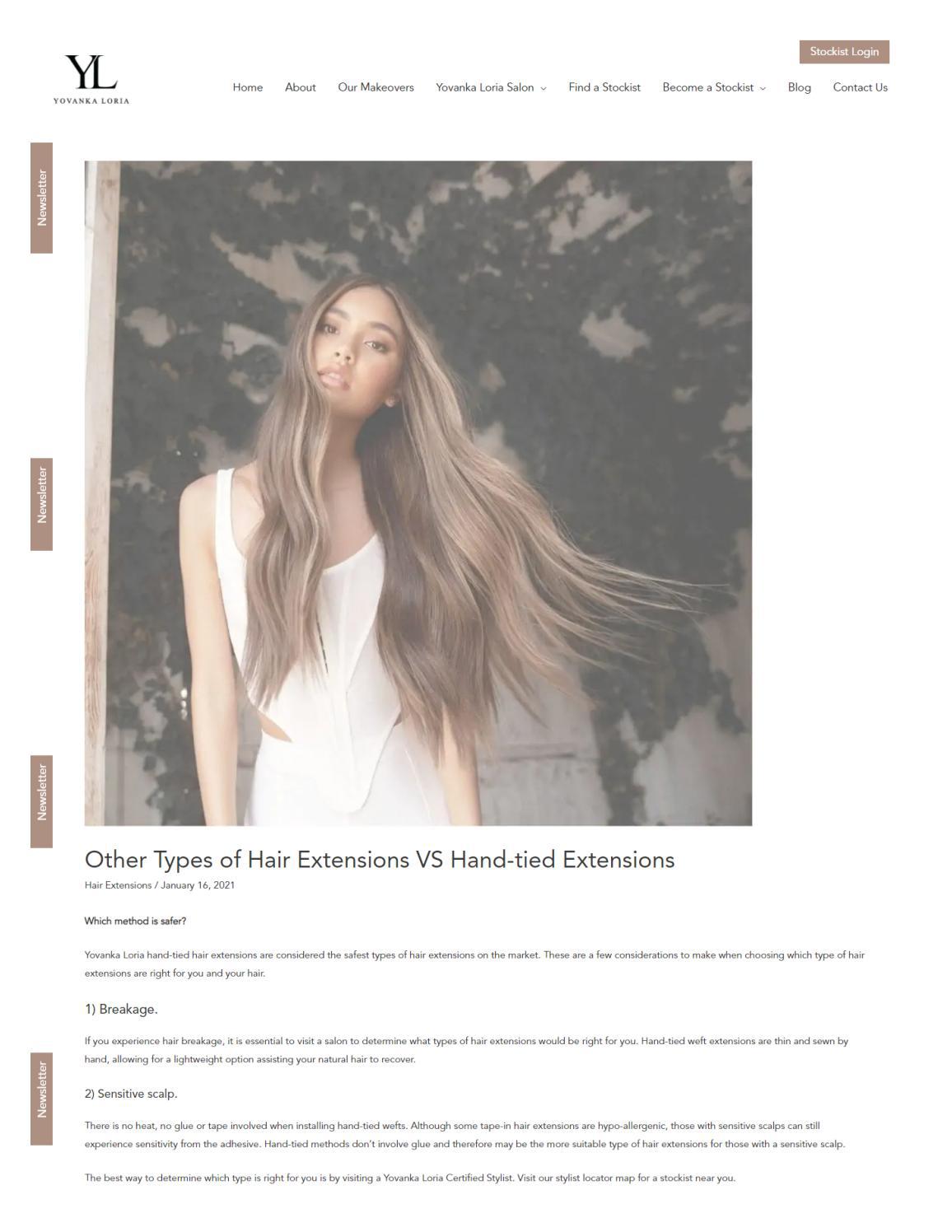 Types of Hair Extensions | Yovanka Loria by yovankaloria - Issuu