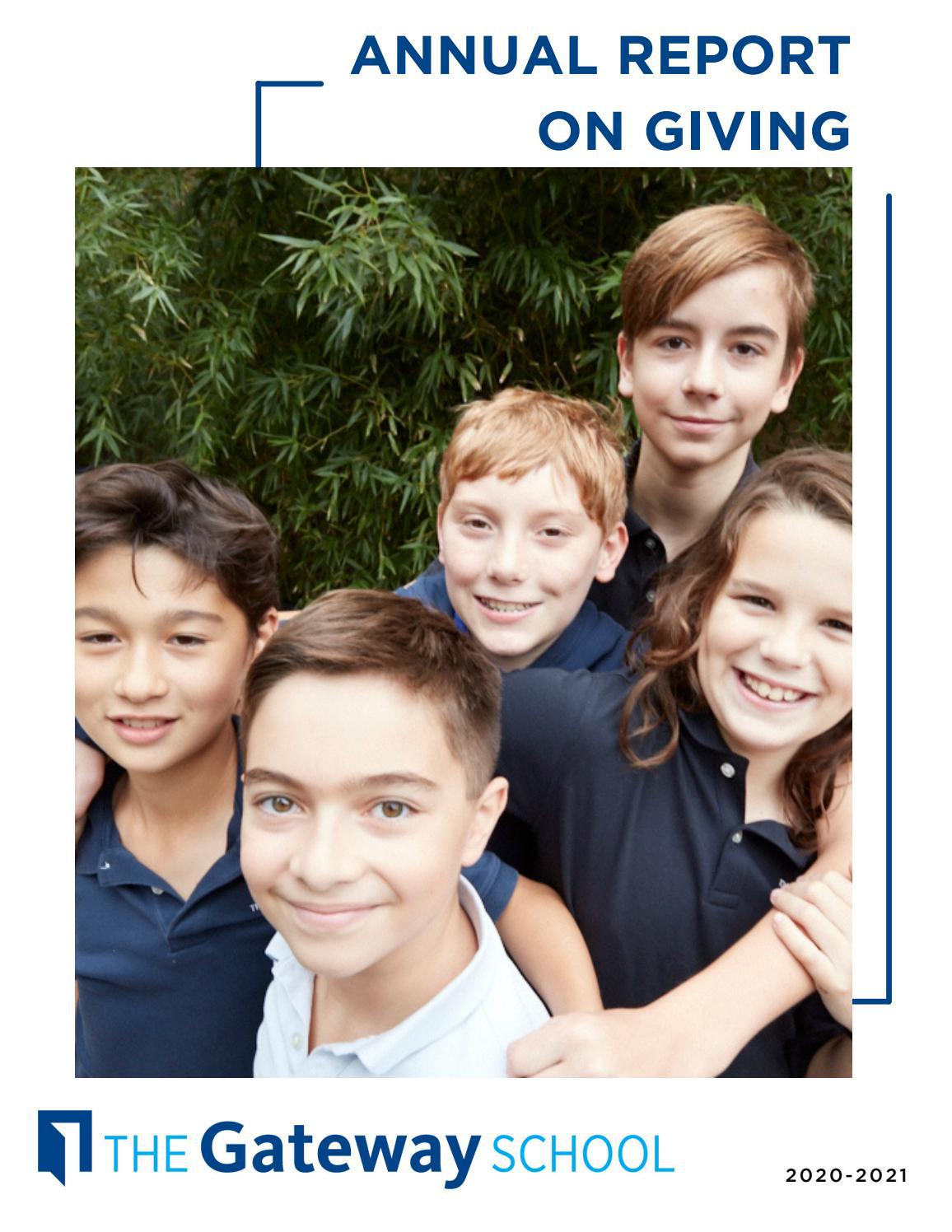 The Gateway School's Annual Report on Giving 2020-2021 by The Gateway ...