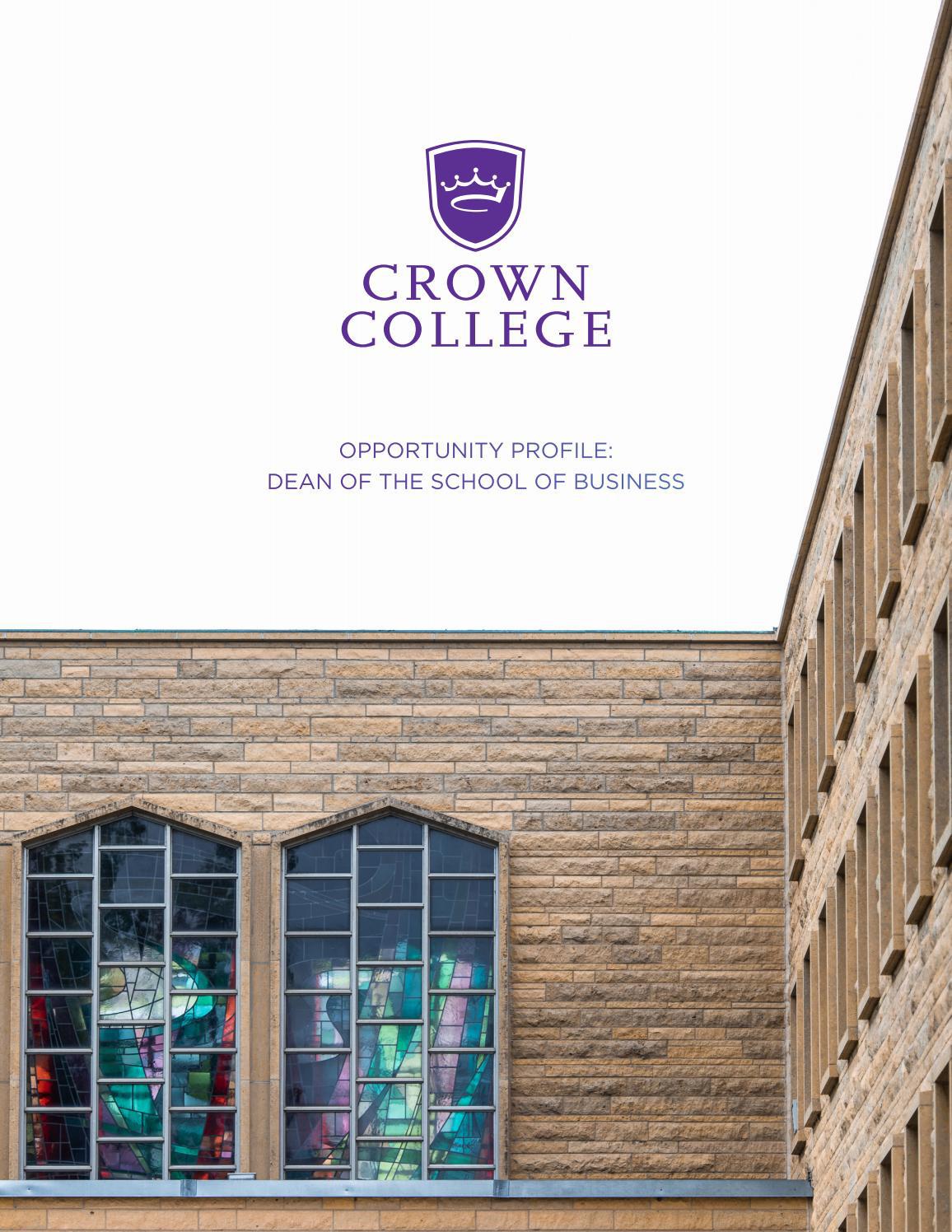 Dean of the School of Business by Crown College - Issuu