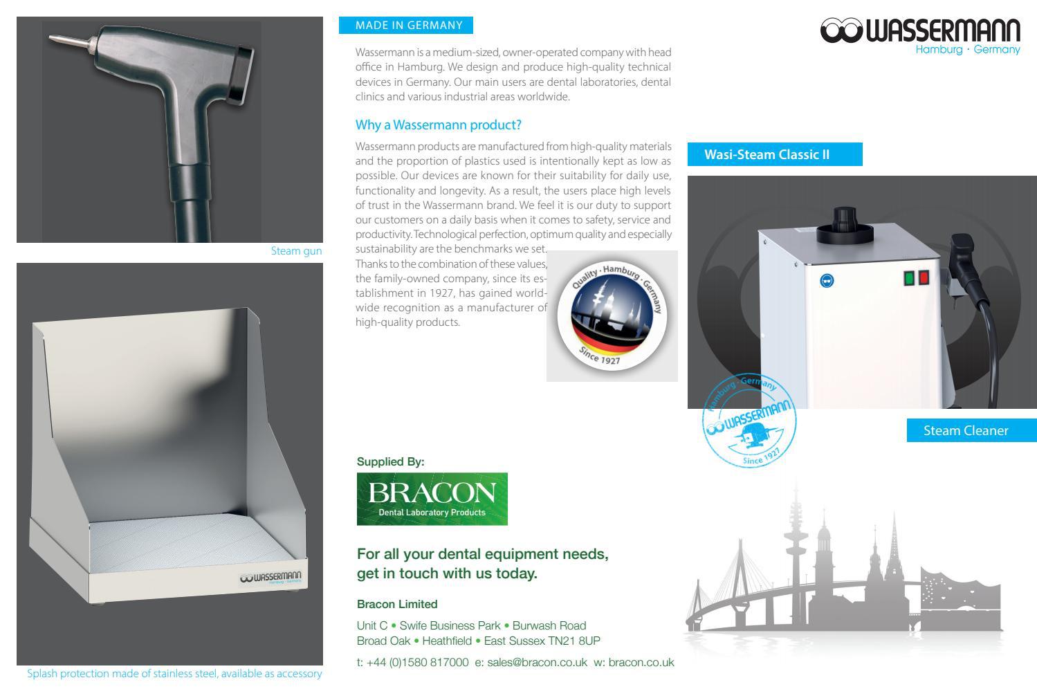 Wasserman Wasi-Steam Classic II Leaflet by Bracon - Issuu