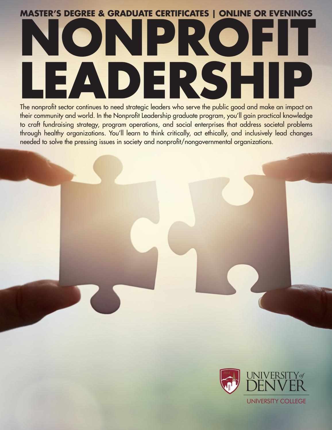 Nonprofit Leadership Graduate Program 2021/2022 by University College ...