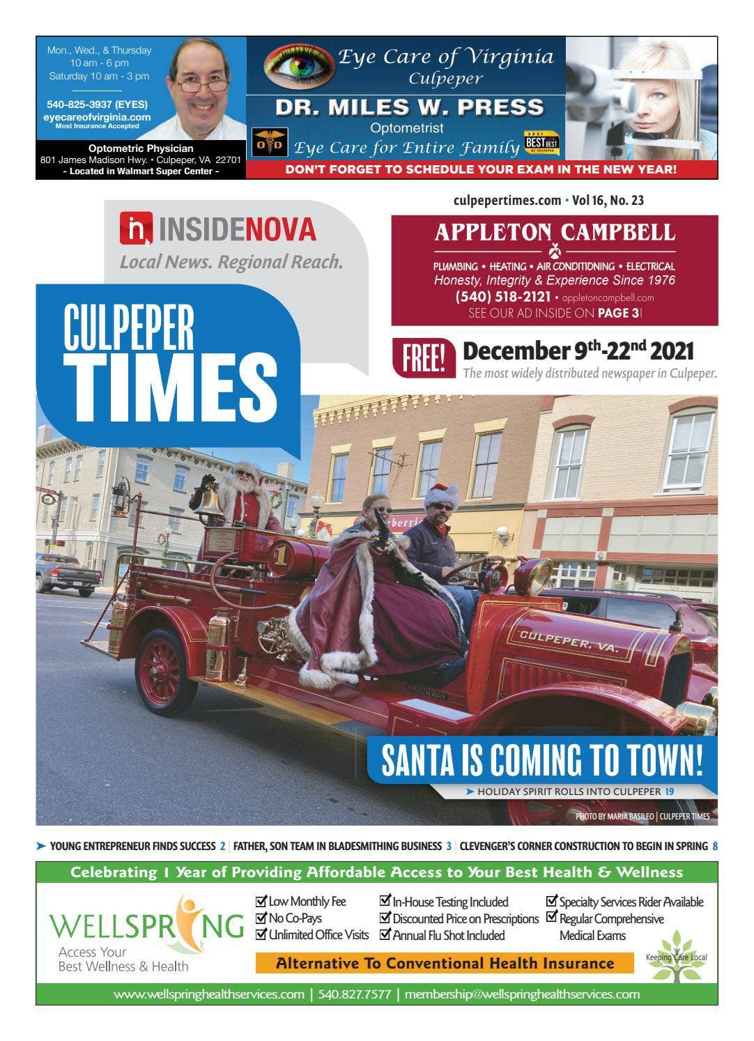 Culpeper Times | December 9, 2021 by InsideNoVa - Issuu