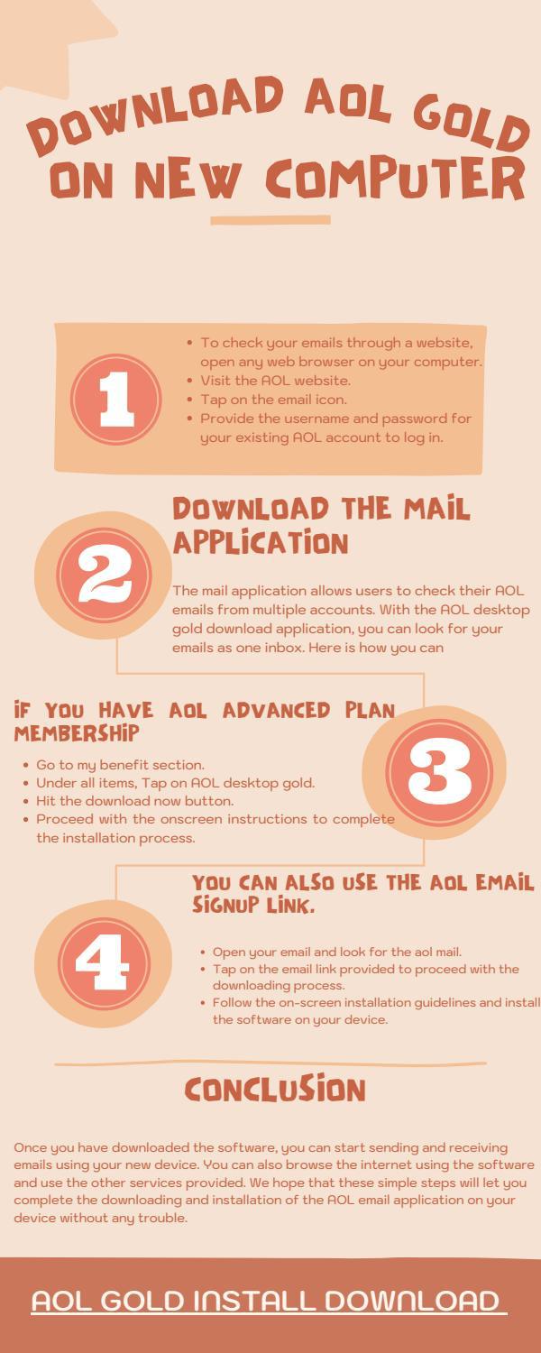 4 Steps for AOL Gold Install Download for New Computer by ...