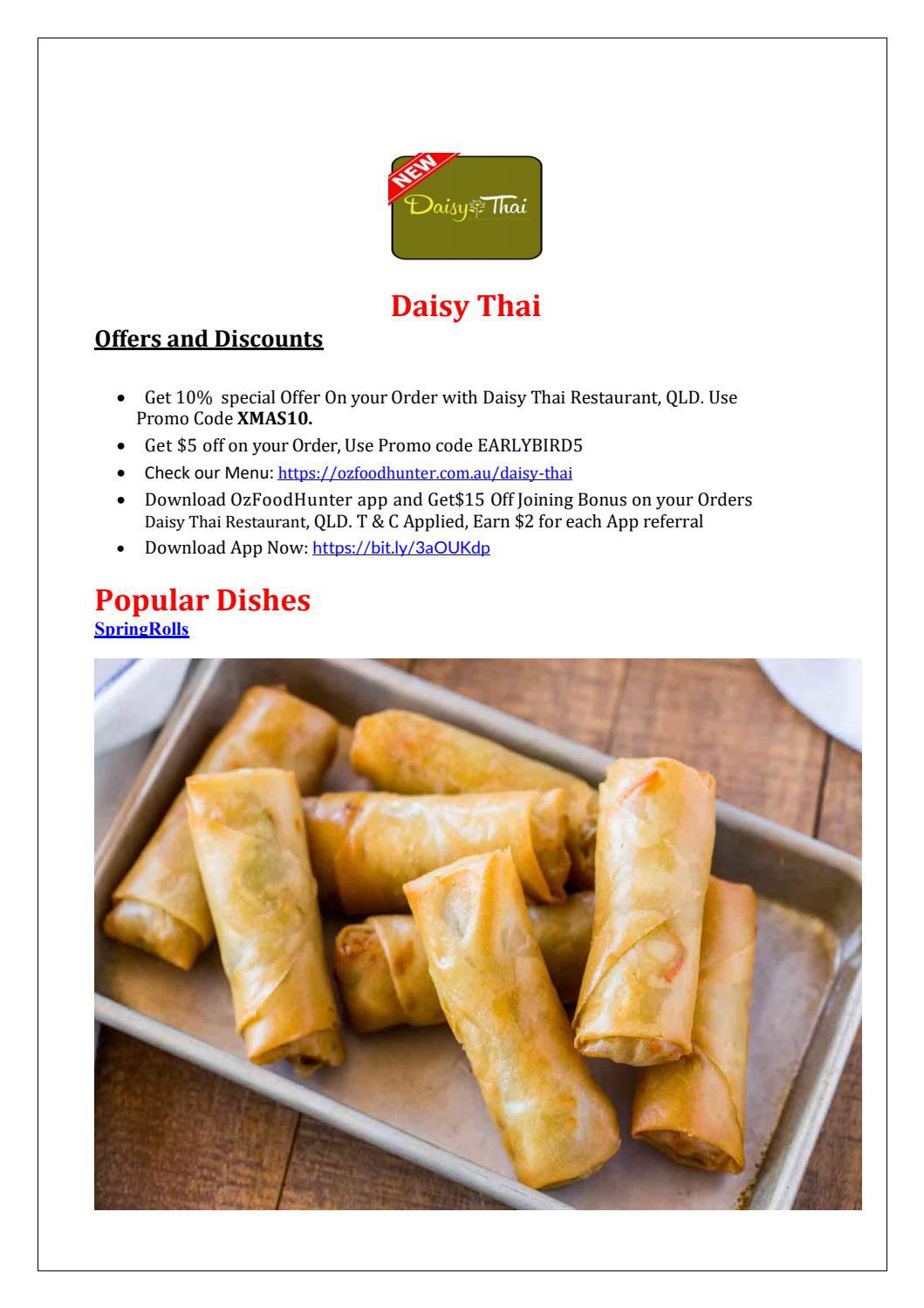 10% Off - Daisy Thai Menu - Thai Restaurant springwood, Qld by ...