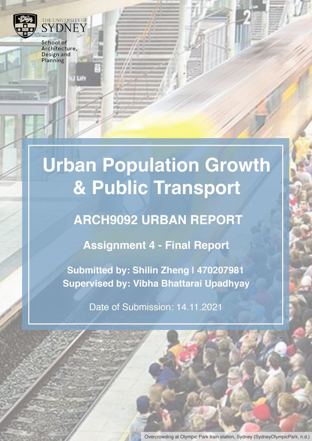 Master of Urban Design Thesis - ARCH9092 Urban Report - Urban ...