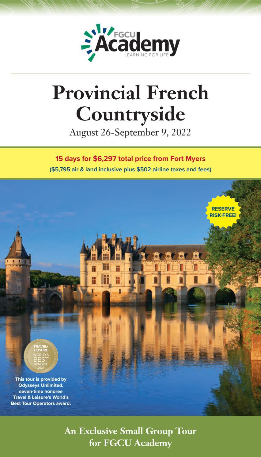 FGCU Academy - Travel to the Provincial French Countryside by FGCU ...