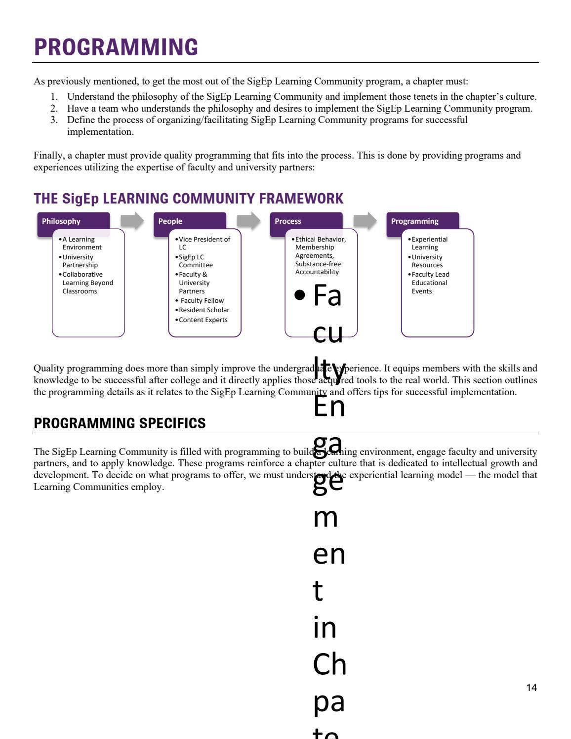 SigEp Learning Community Guide by Sigma Phi Epsilon - Issuu