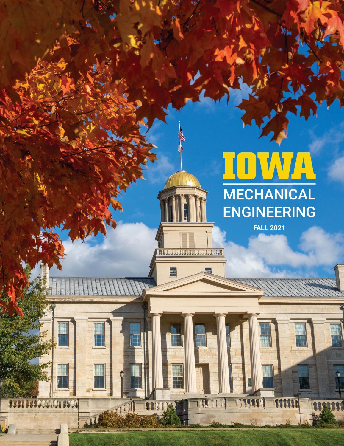Mechanical Engineering Newsletter - Fall 2021 by UIowa Engineering - Issuu