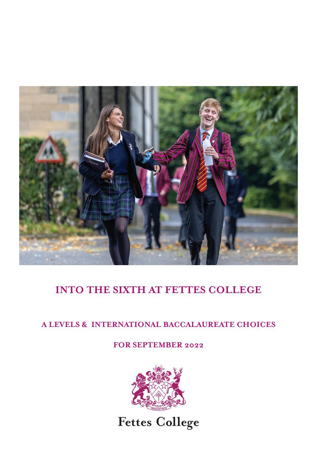 Into the 6th Form at Fettes College by Fettes_College - Issuu