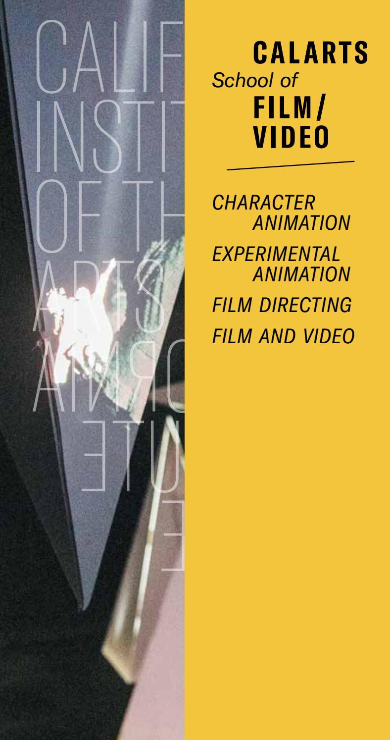 CalArts School of Film/Video Admissions Book by California Institute of ...