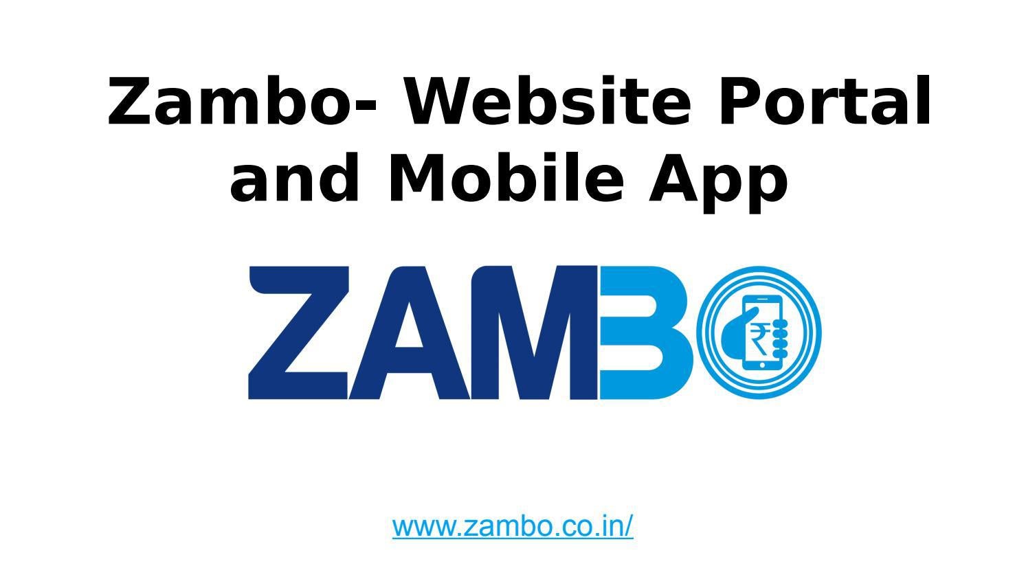 Zambo website portal and mobile app by zambotech - Issuu