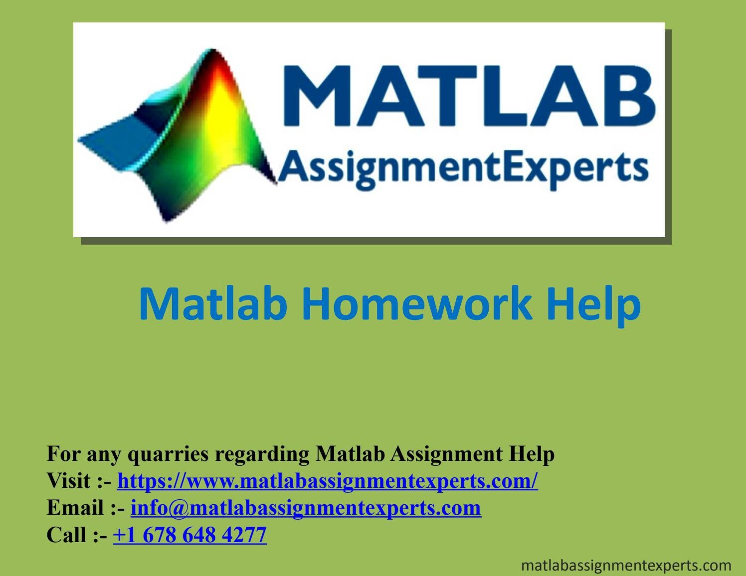 Matlab Assignment Help by Matlab Assignment Experts - Issuu