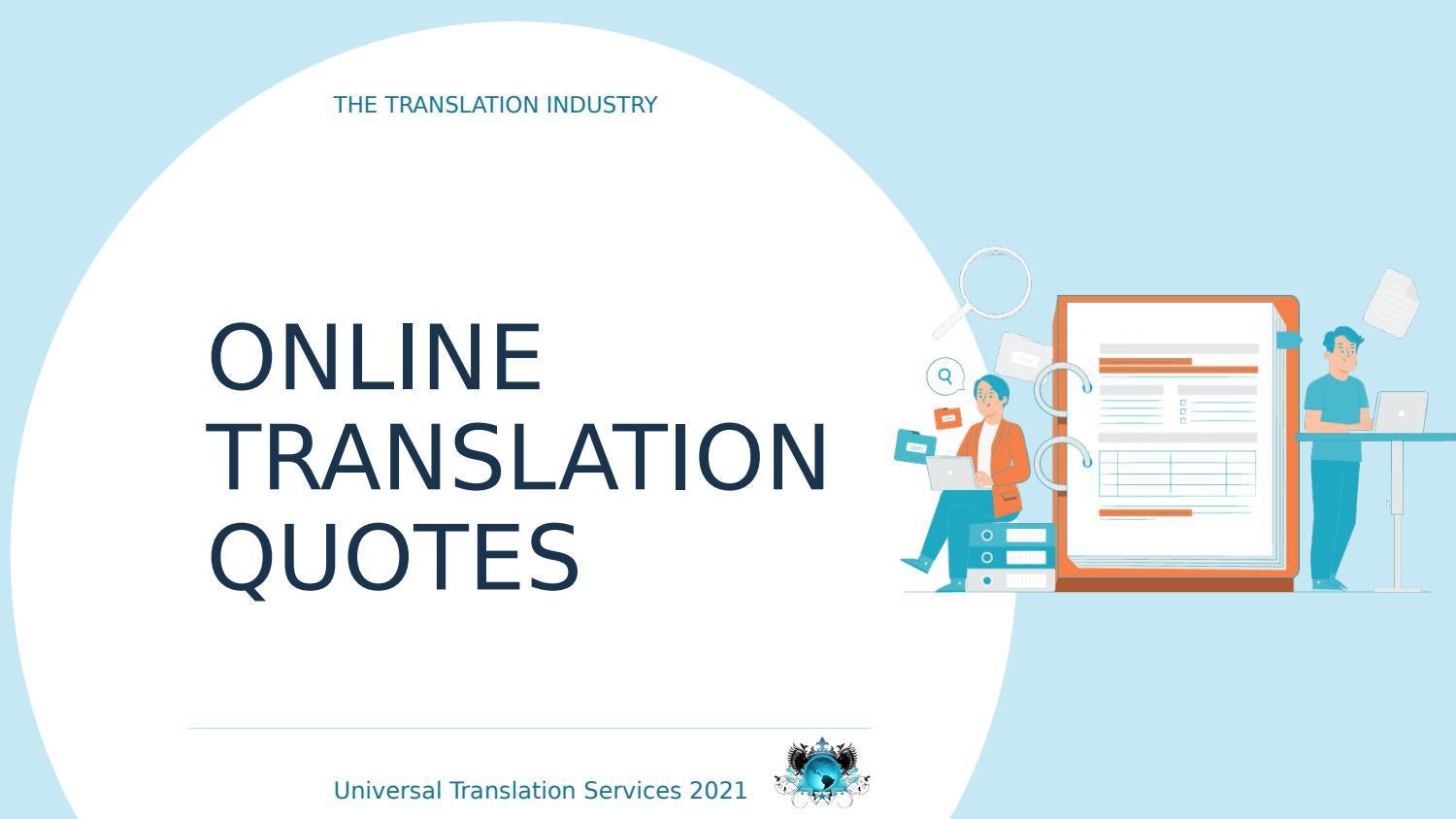 Online Translation Quotes by Universal-Translation-Services - Issuu
