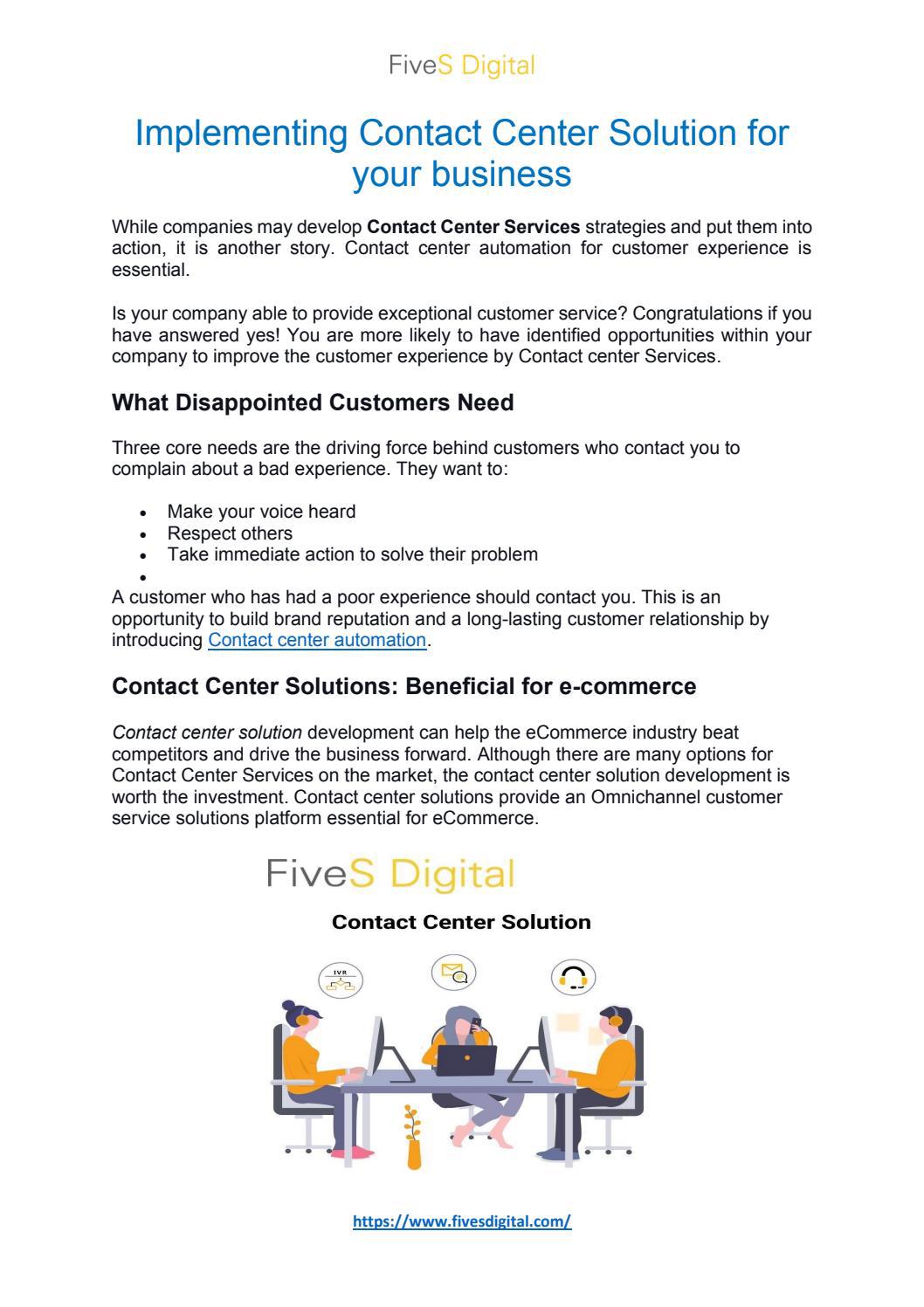 Implementing contact center solution for your business by ...