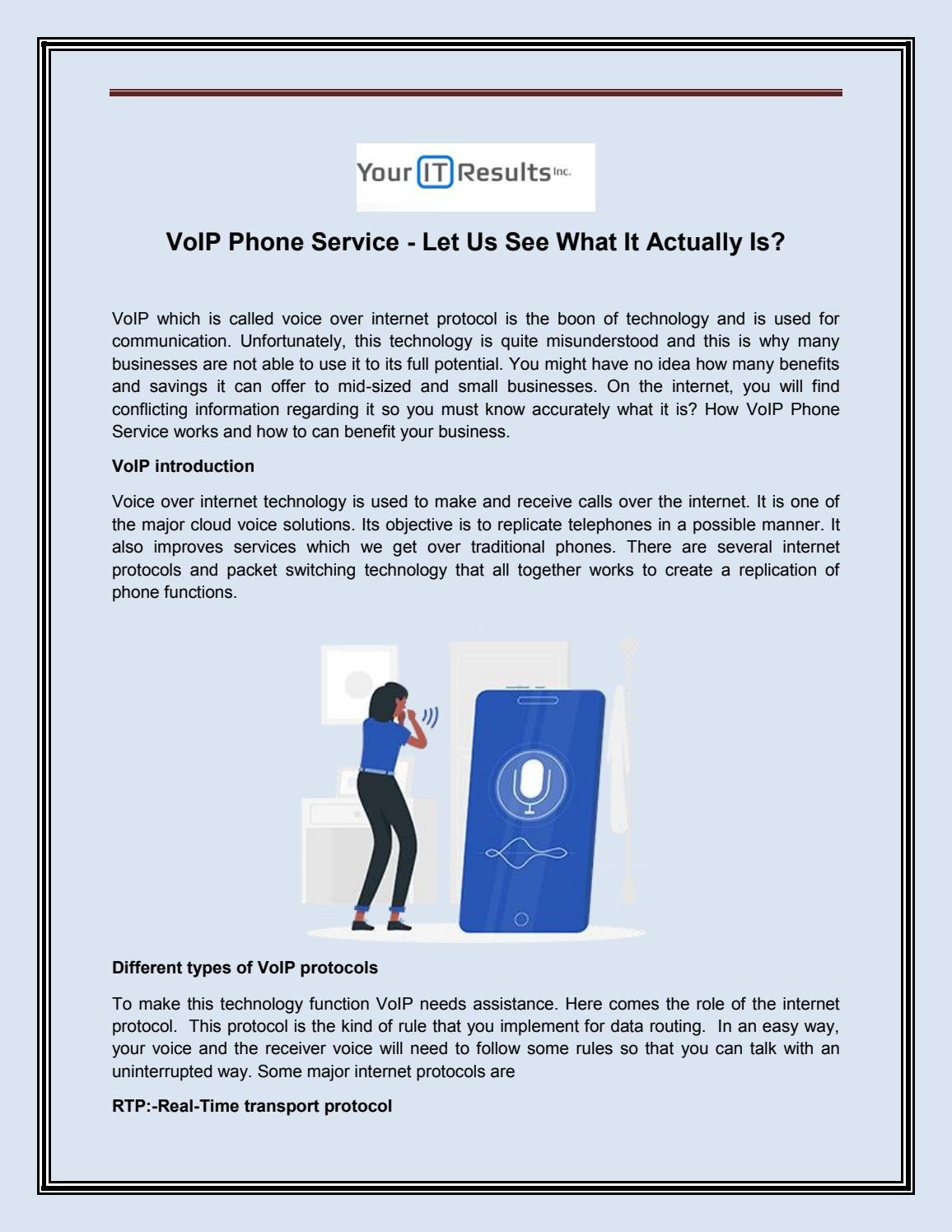 VoIP Phone Service - Let Us See What It Actually Is? by Your IT Results ...