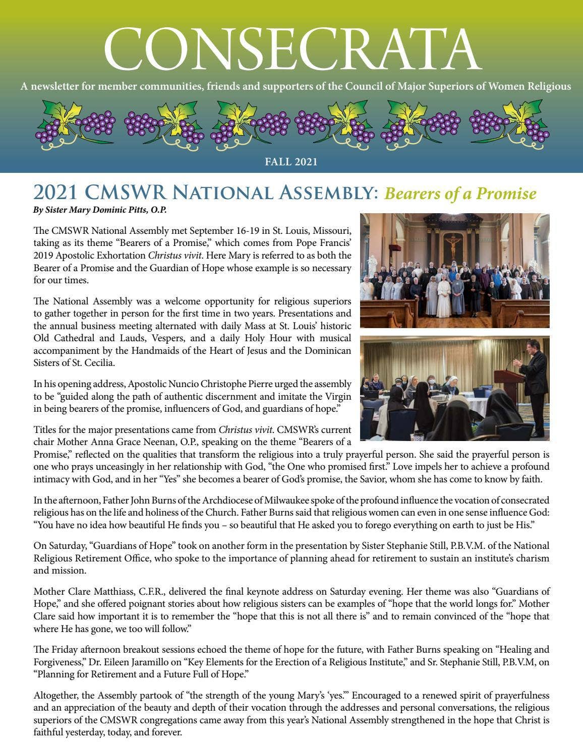 Consecrata Fall 2021 by CMSWR - Issuu