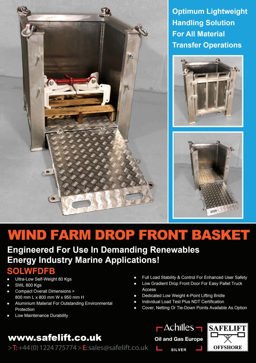 Safelift Aluminium Drop Front Basket For Offshore Wind Farm Material ...