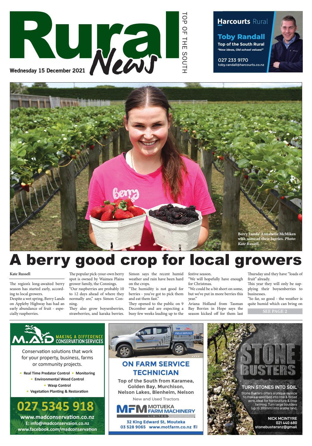 15 December 2021 - Rural News by Waimea Weekly Archives - Issuu