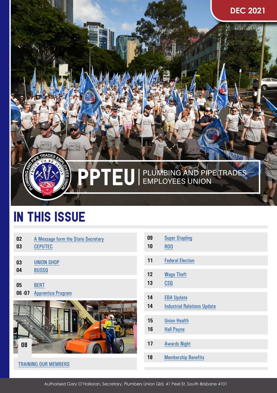 PPTEU Qld December 2021 Update by PPTEU Qld - Issuu