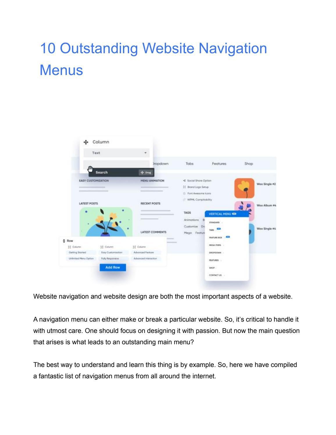 10 Outstanding Website Navigation Menus by Roberto Swartz - Issuu