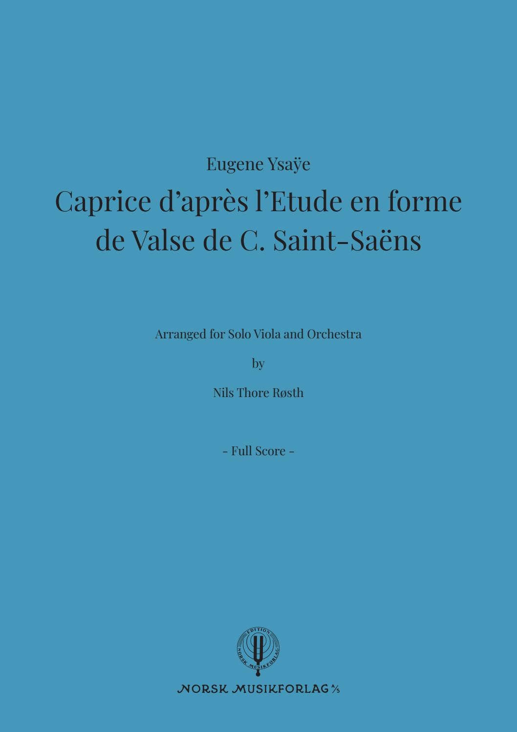 Nils Thore Røsth (arr.)/Eugene Ysaÿe: Caprice d’après l’Etude en ...
