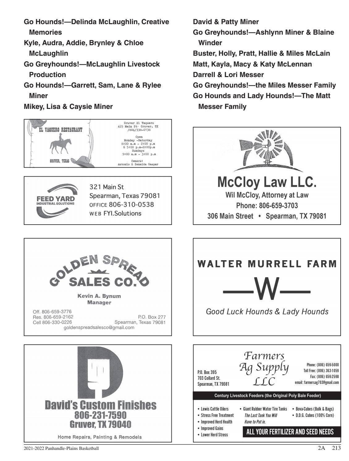 2021-22 Panhandle-Plains Basketball Magazine by ppb.haynes - Issuu