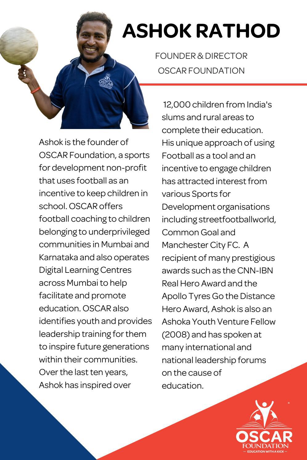 Ashok Rathod - Profile by OSCAR Foundation - Issuu