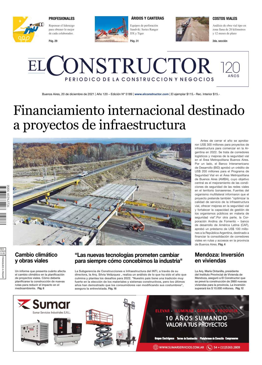 El Constructor 20/12/2021 - Nº 5189 Año 121 by elcoeditores - Issuu