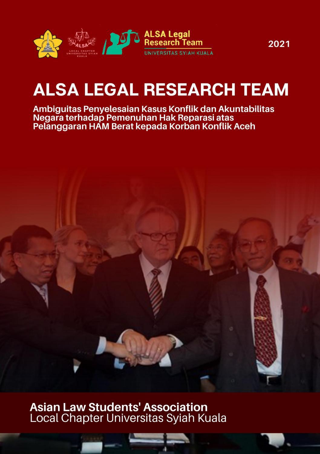 ALSA LEGAL RESEARCH TEAM | December 2021 by ALSA LC USK - Issuu