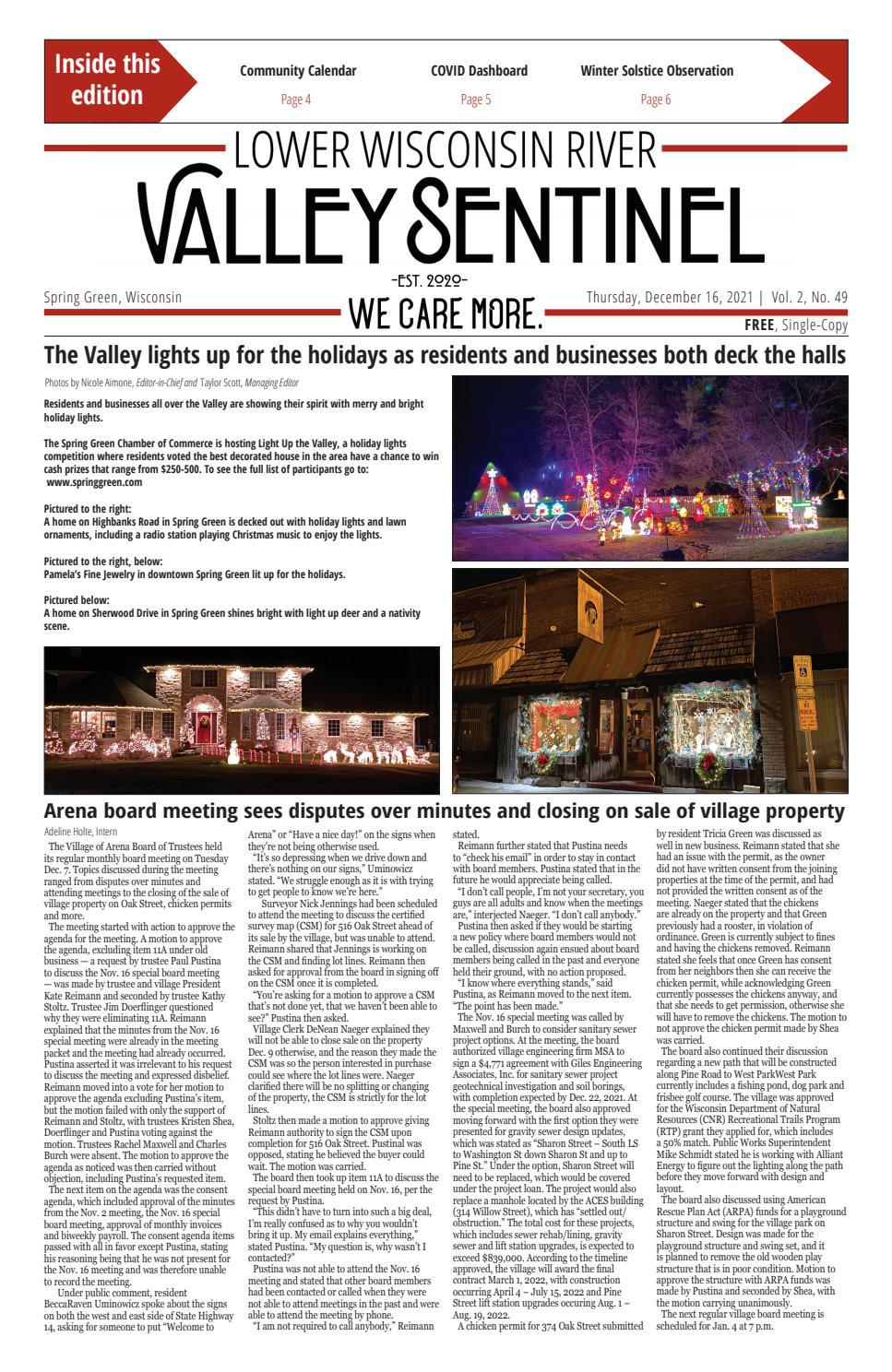 Valley Sentinel - 12-16-2021 by Valley Sentinel - Issuu