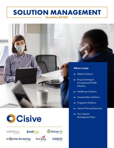 Solution Management Newsletter - Q4 2021 by cisivemarketing - Issuu