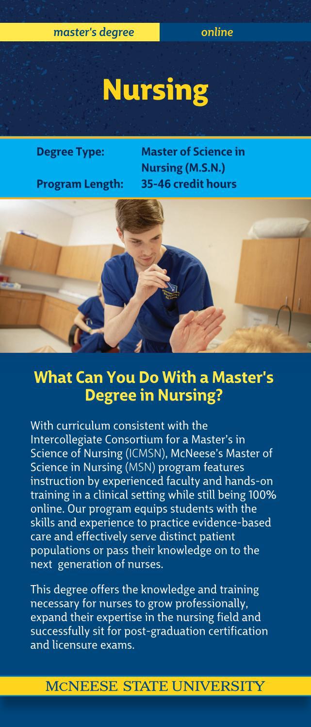 Master of Science in Nursing at McNeese State University by McNeese ...