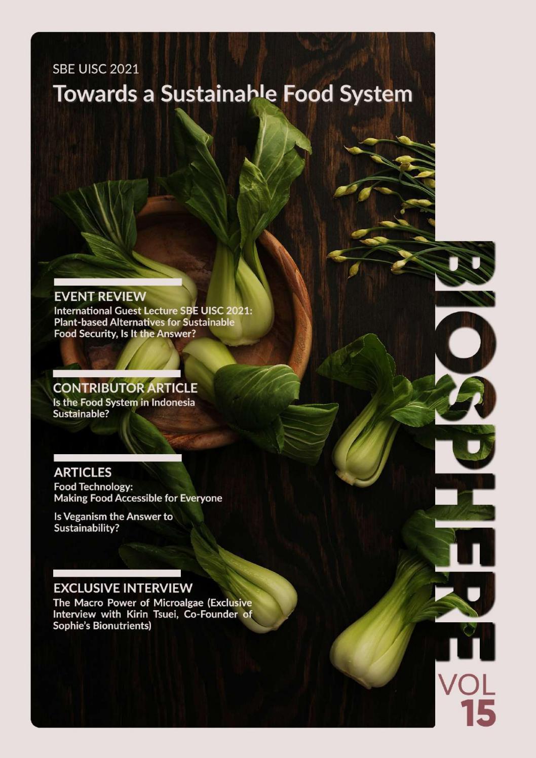 Biosphere Vol. 15: Towards a Sustainable Food System by SBE UI SC - Issuu