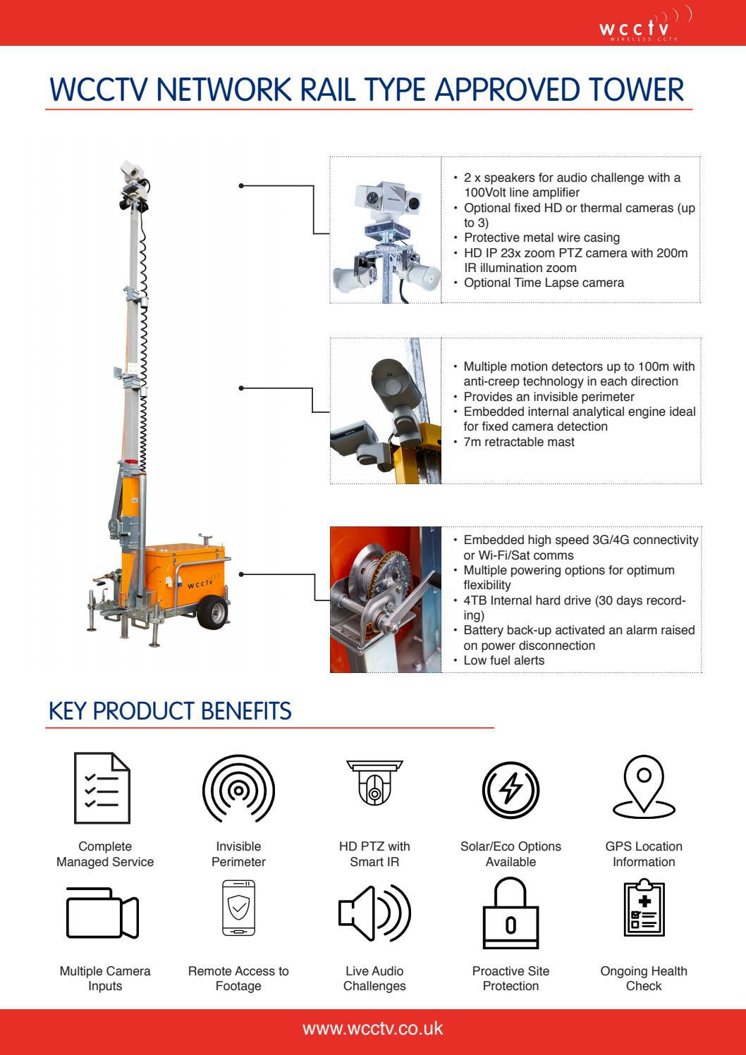 Rapid Deployment CCTV - WCCTV Network Rail Type Approved Tower by WCCTV ...