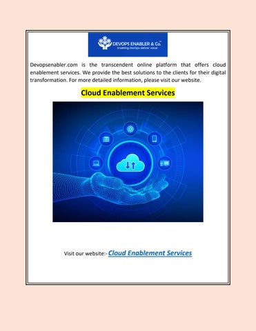 Cloud Enablement Services | Devopsenabler.com by Devops Enabler - Issuu